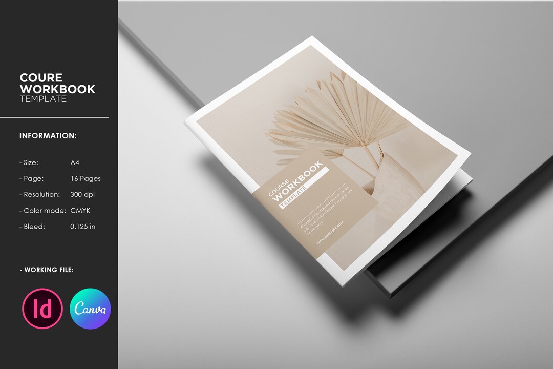Course Workbook Template | Canva & Indesign, A4 (digital Download) - Etsy