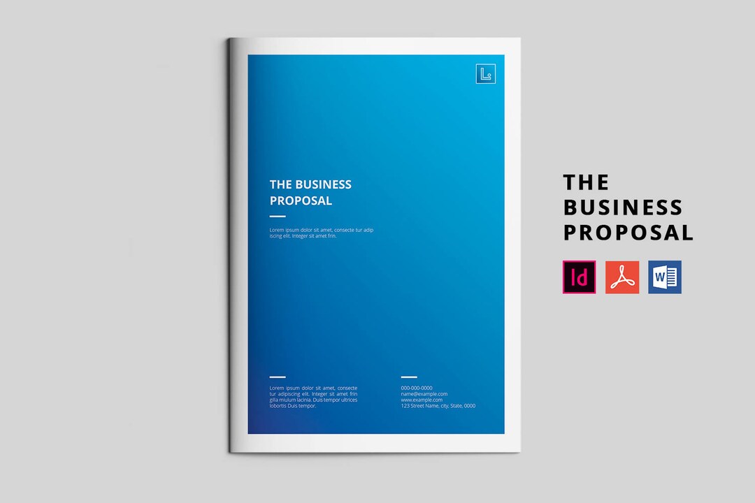 Business Proposal Template: Minimalist Design, Indesign & MS Word (A4 ...