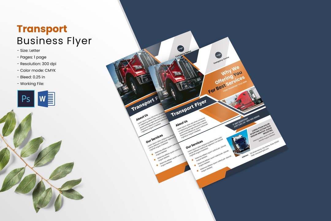 Freight Transport Agency Flyer Template , Shipment Services Flyer ...