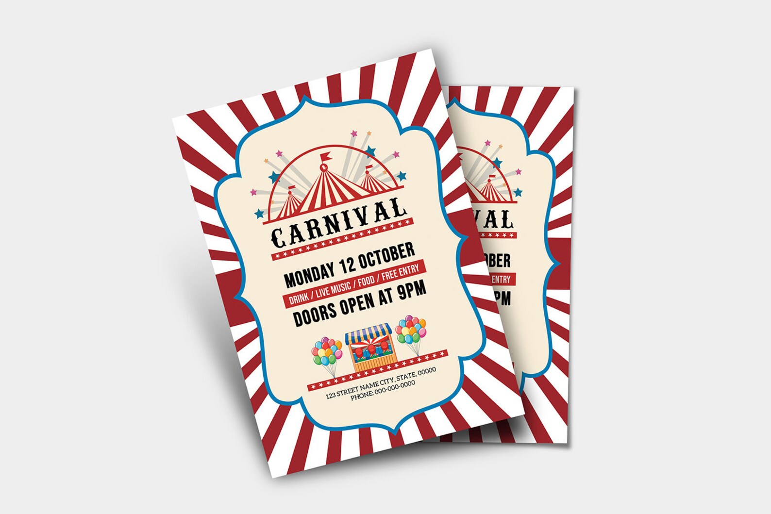Carnival Flyer Template Carnival Fun Fair Flyer MS Word and - Etsy