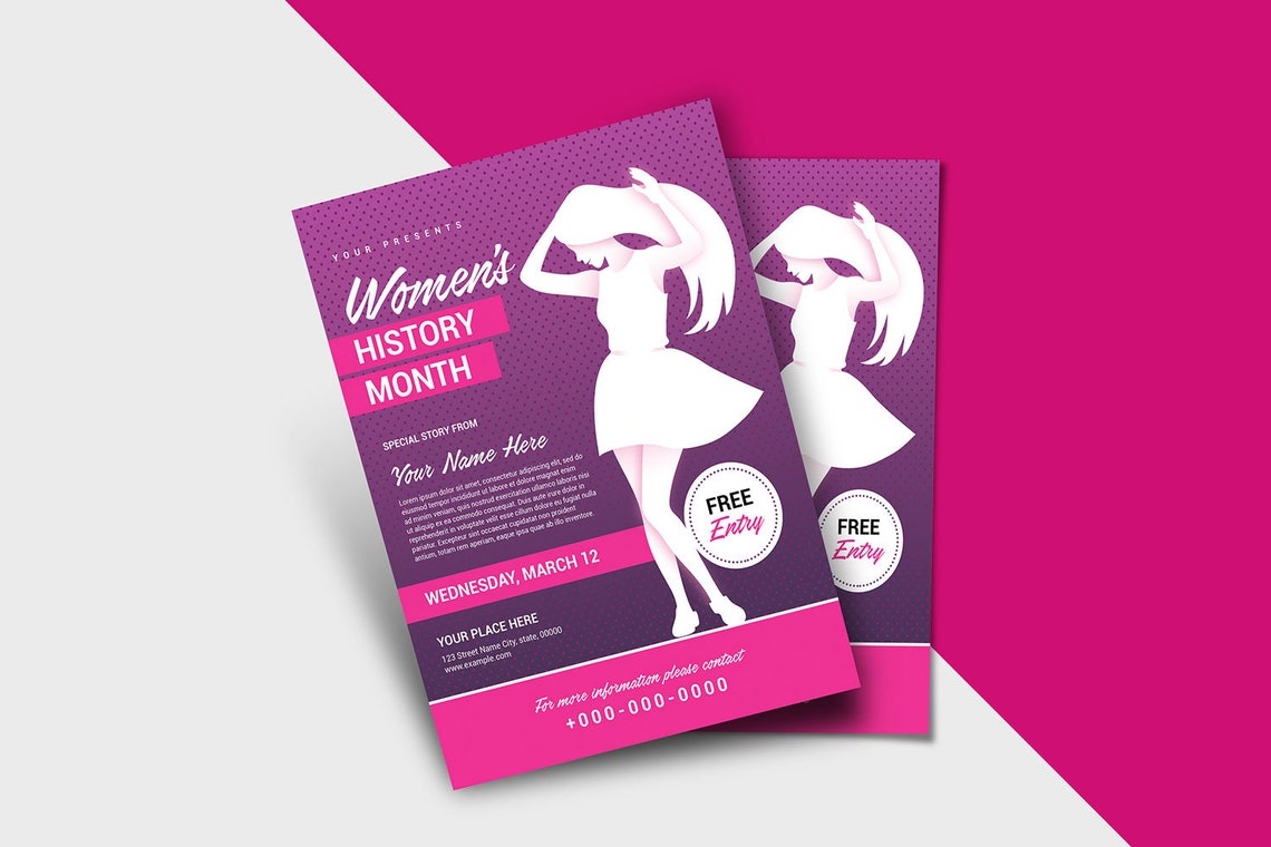 Women's History Month Celebration Flyer Template Ms - Etsy