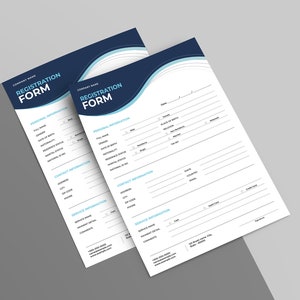 Editable Registration Form Template: A4/letter Size (digital Download ...