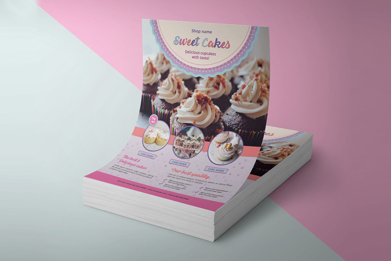 Cake Shop Flyer Template: Customizable Design (digital Download) - Etsy