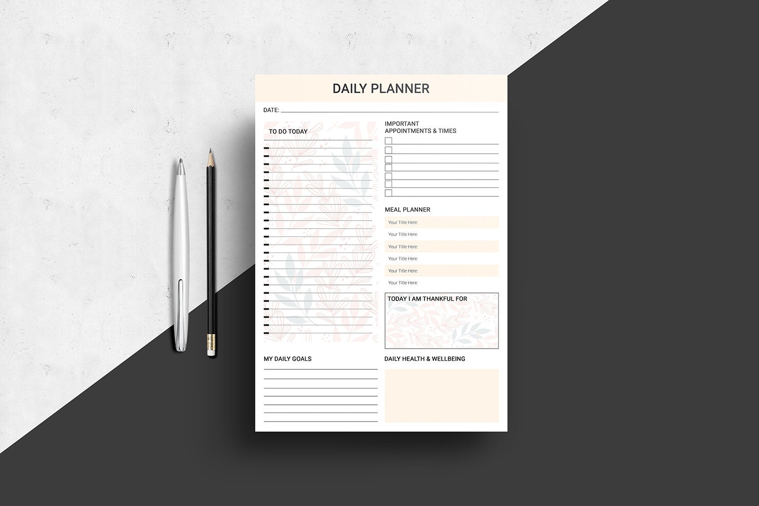 Printable Planner Template Daily Planner Weekly Planner | Etsy