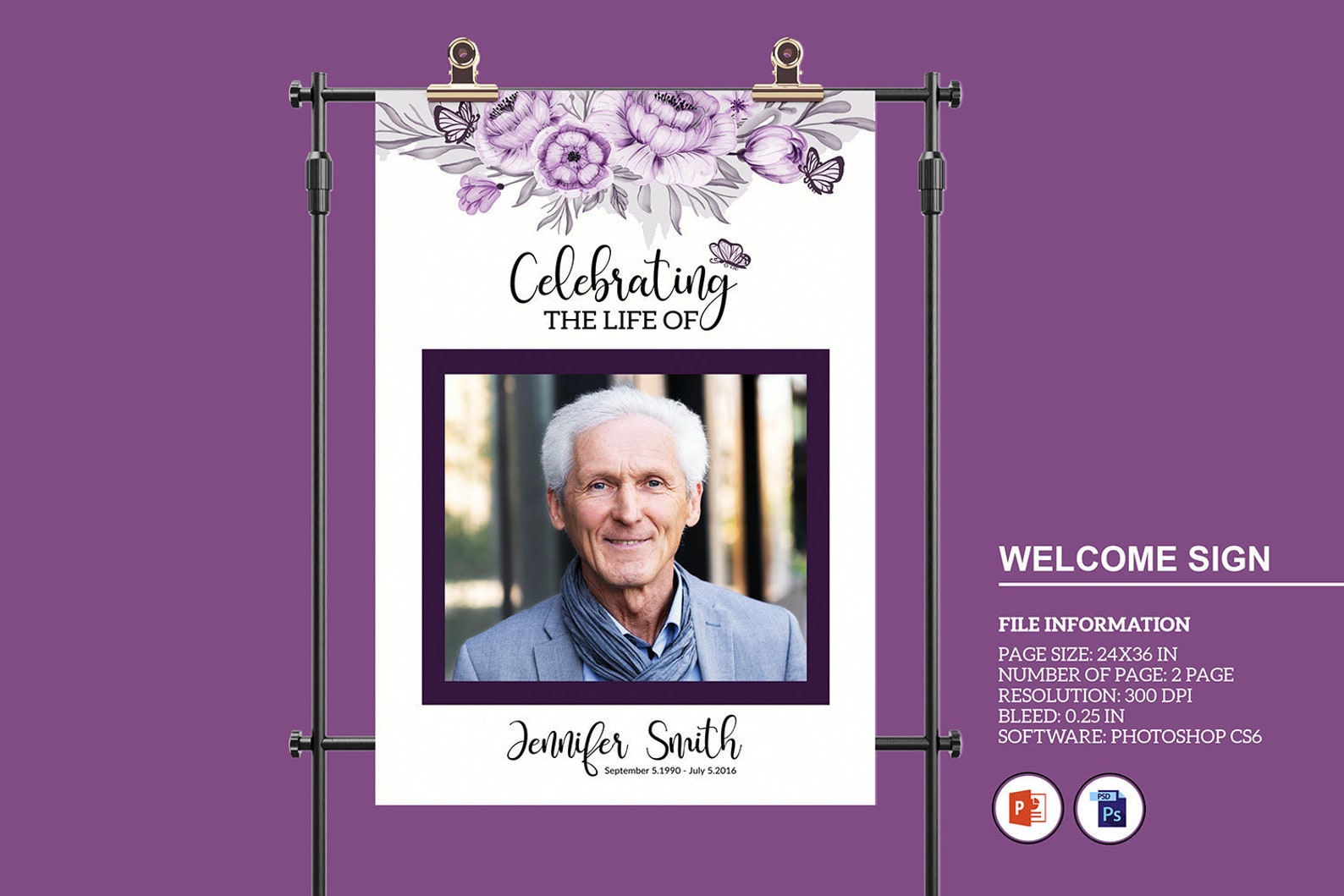 Funeral Welcome Sign Memorial Poster Collage Template - Etsy