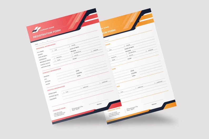 Registration Form Template Membership Form Application - Etsy