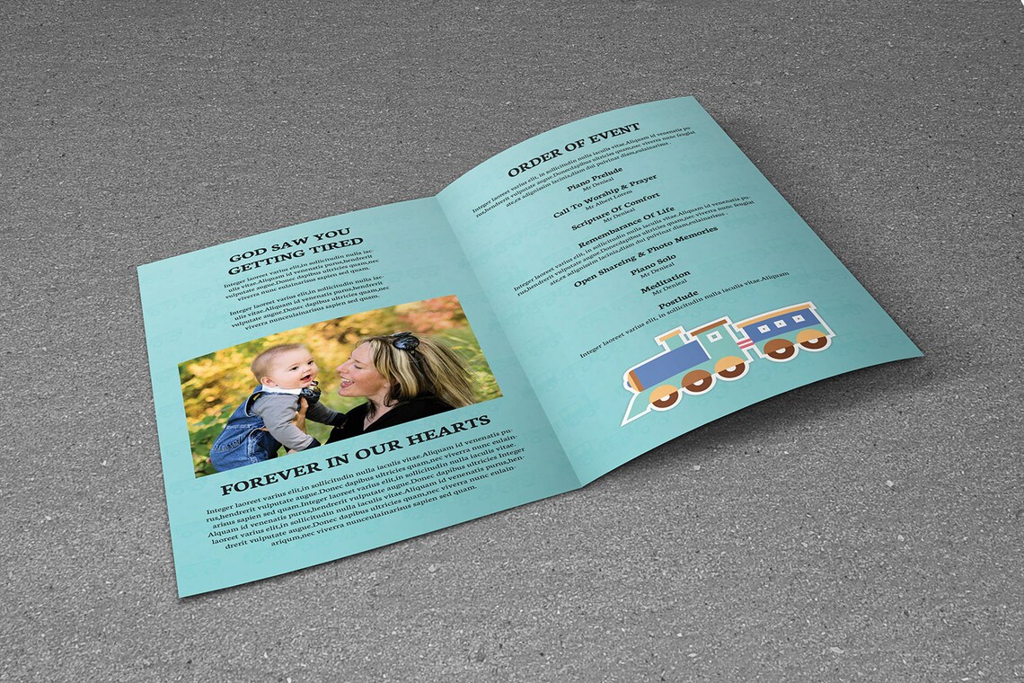 Child Funeral Program Template Memorial Program Obituary | Etsy