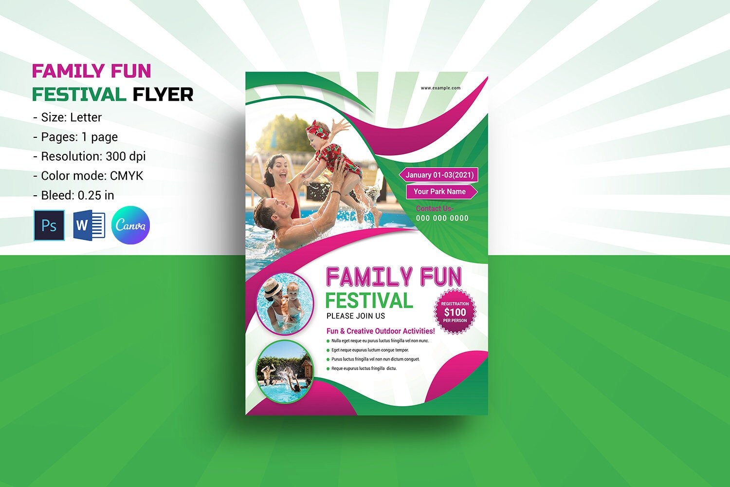 Customizable Family And Friends Day Flyer Template