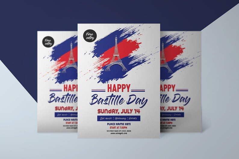 Bastille Day Flyer Template French Party Flyer Ms Word - Etsy
