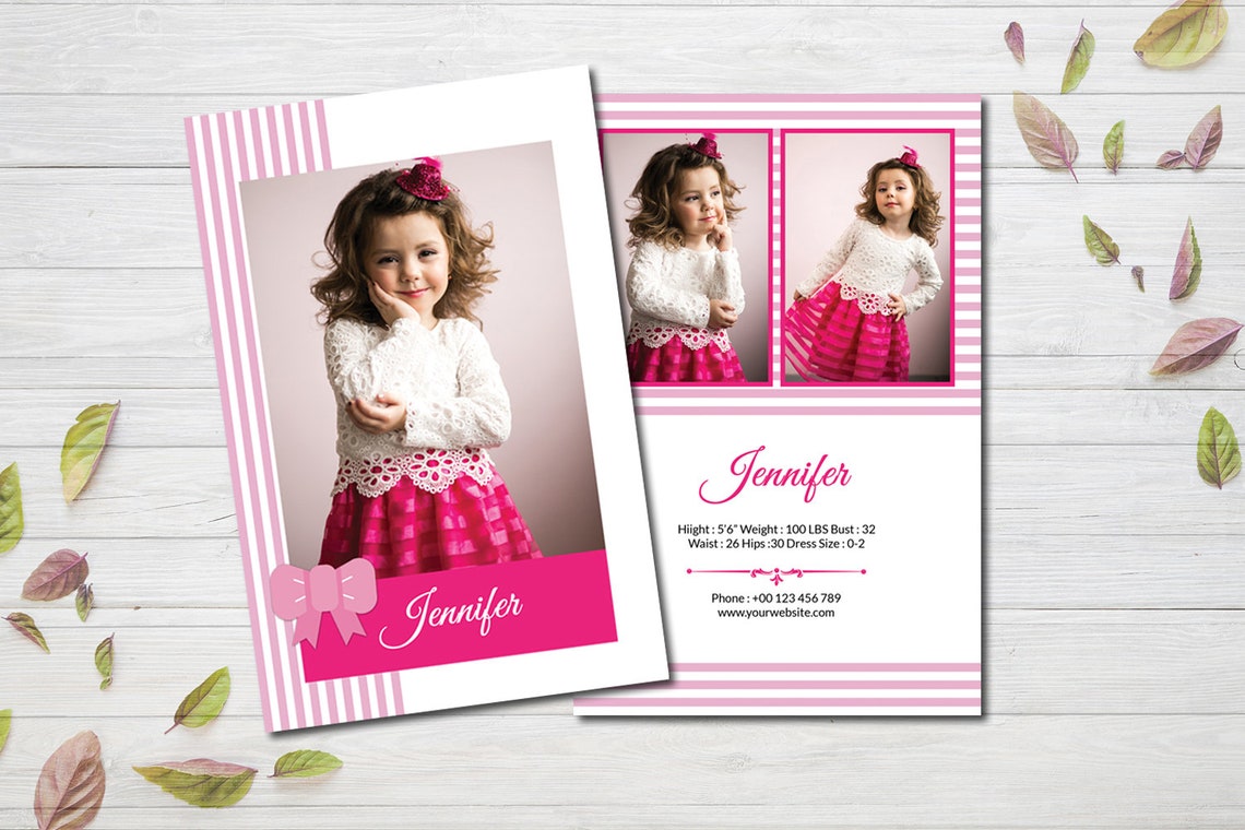 Model Comp Card Template Fashion Modeling Comp Card - Etsy