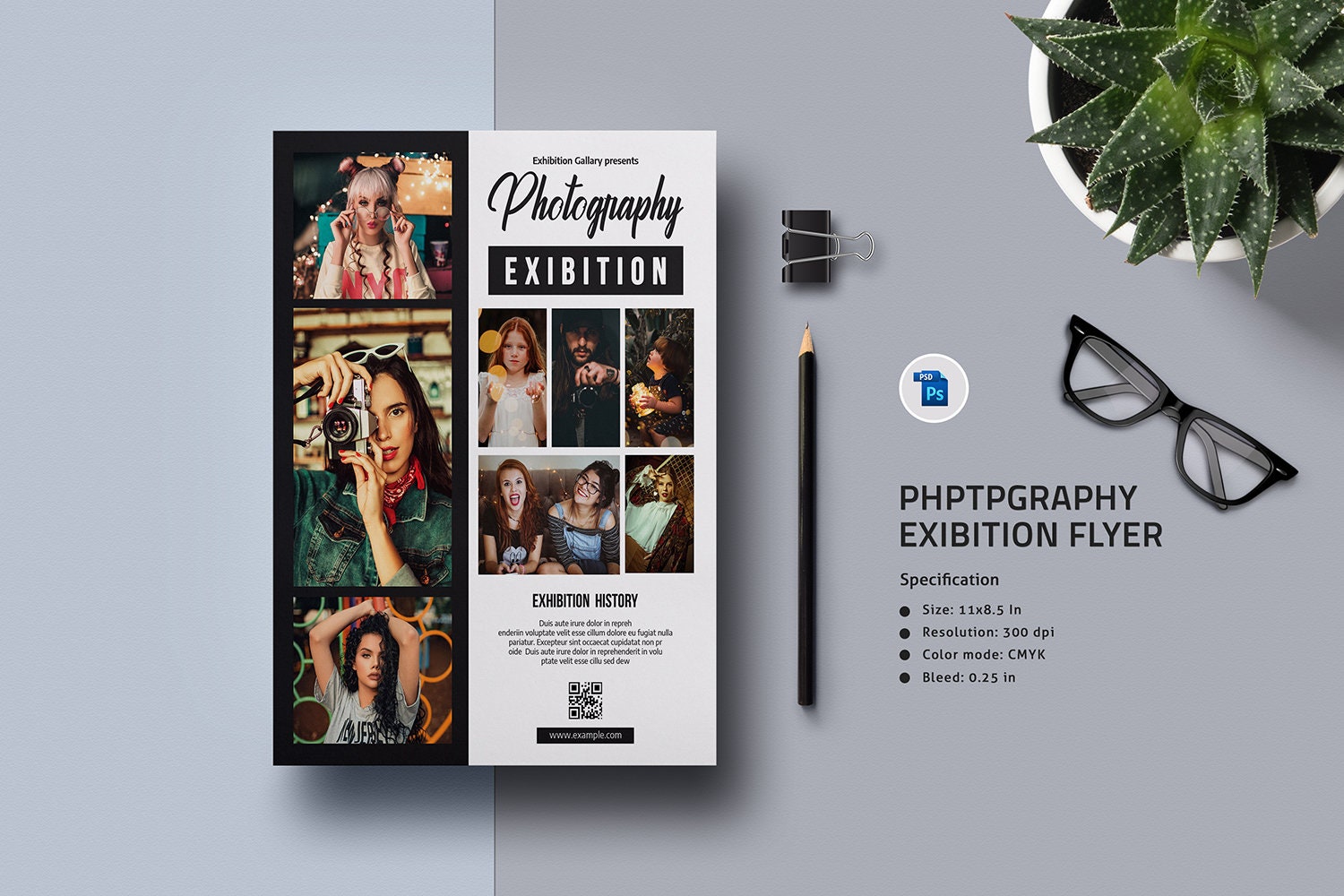 Photography Exhibition Flyer Template Photoshop Template - Etsy