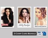 3 Model Comp Card Template Bundle Modeling Comp Card Model - Etsy