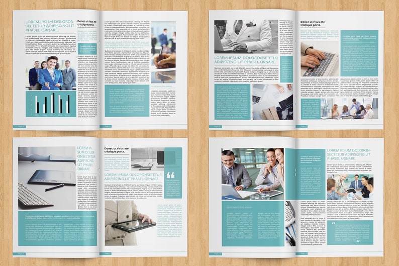 Corporate Newsletter Template: 12 Page Design (canva, Indesign, MS Word ...