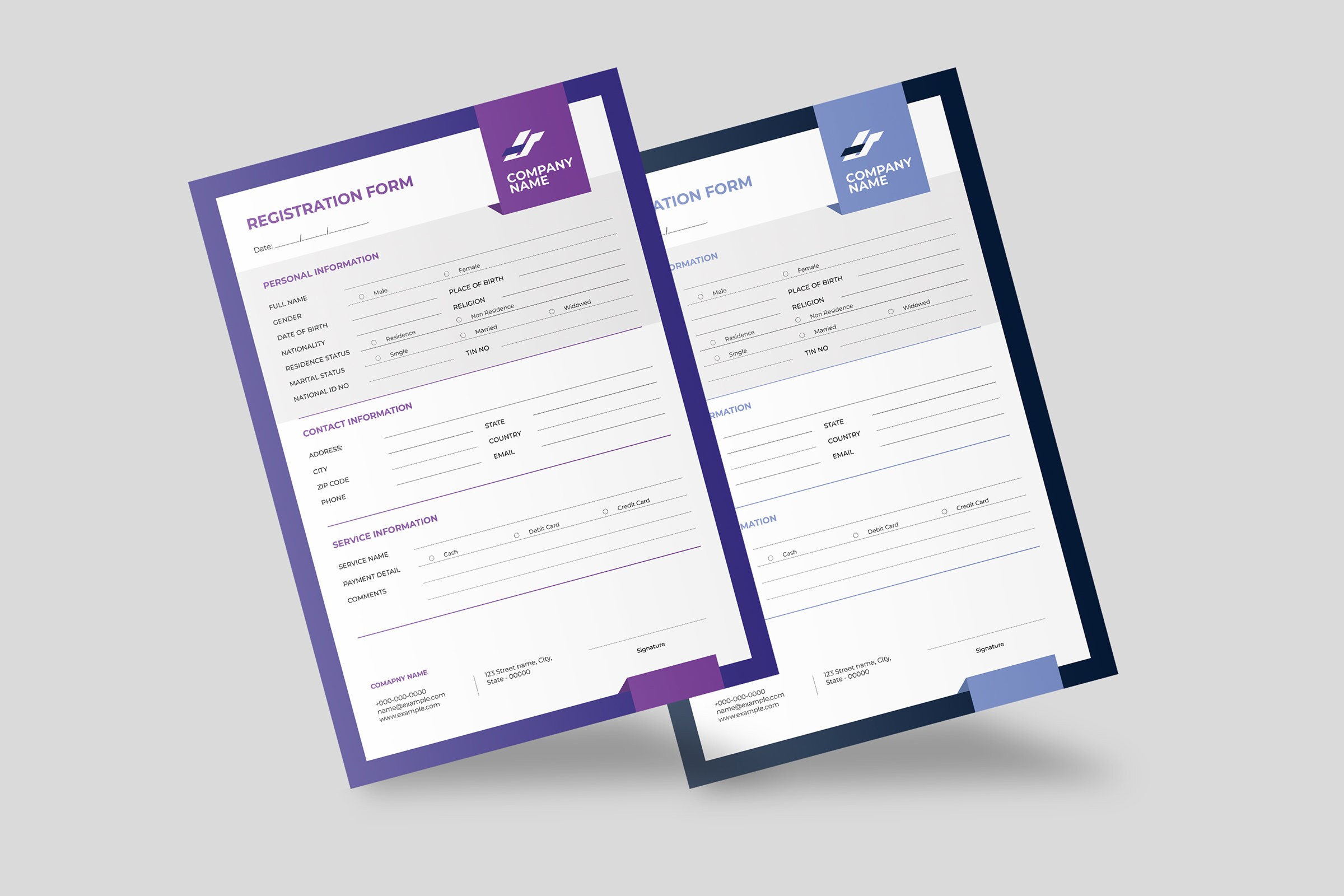 Customizable Registration Form Template: A4 Canva, Illustrator, MS Word ...