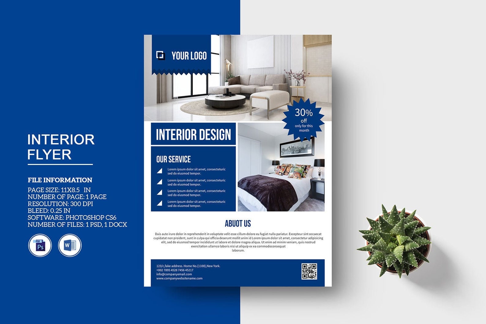 Interior Design Flyer Template Printable Interior Flyer Ms - Etsy