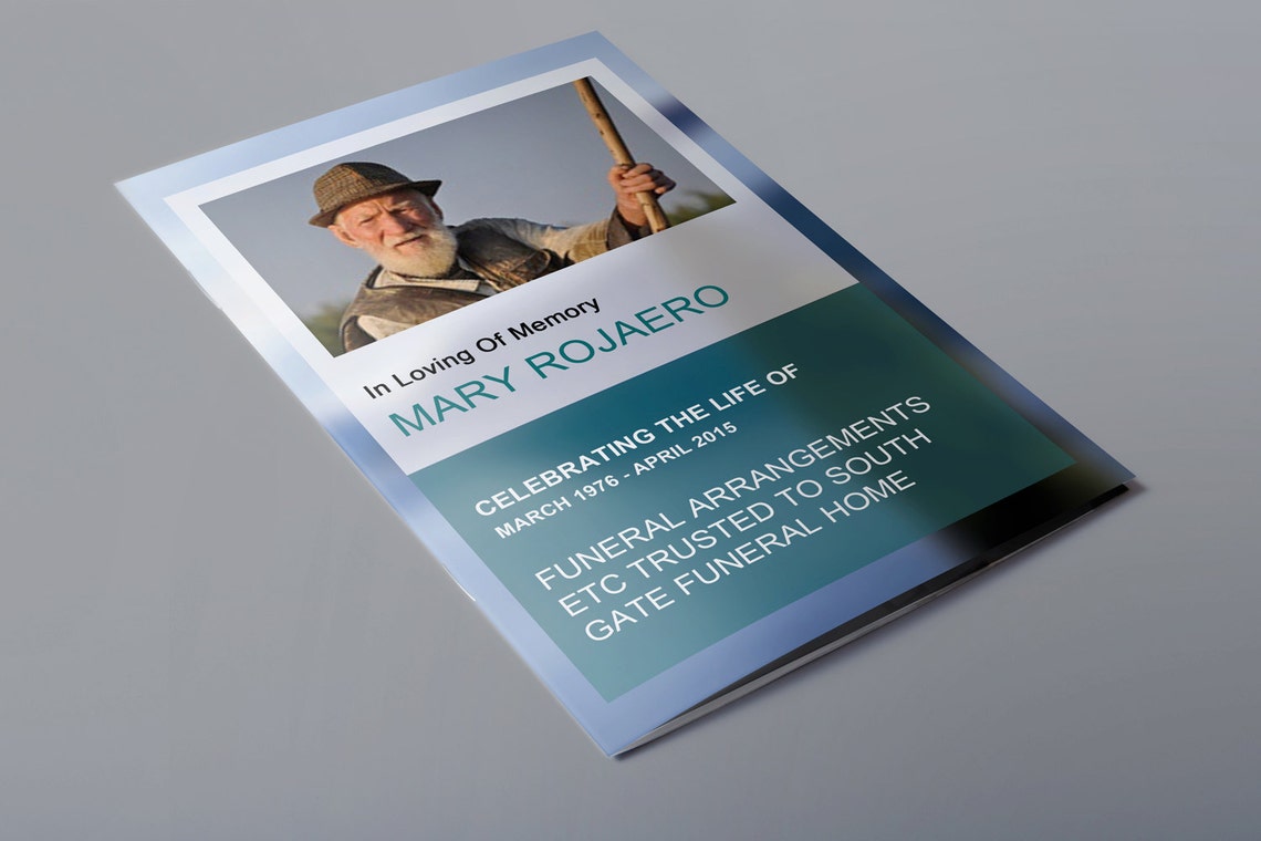 Printable Funeral Template Obituary Template MS Word and | Etsy