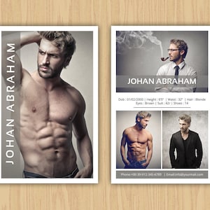 3 Model Comp Card Template Bundle | Modeling Comp Card , Model Agency ...