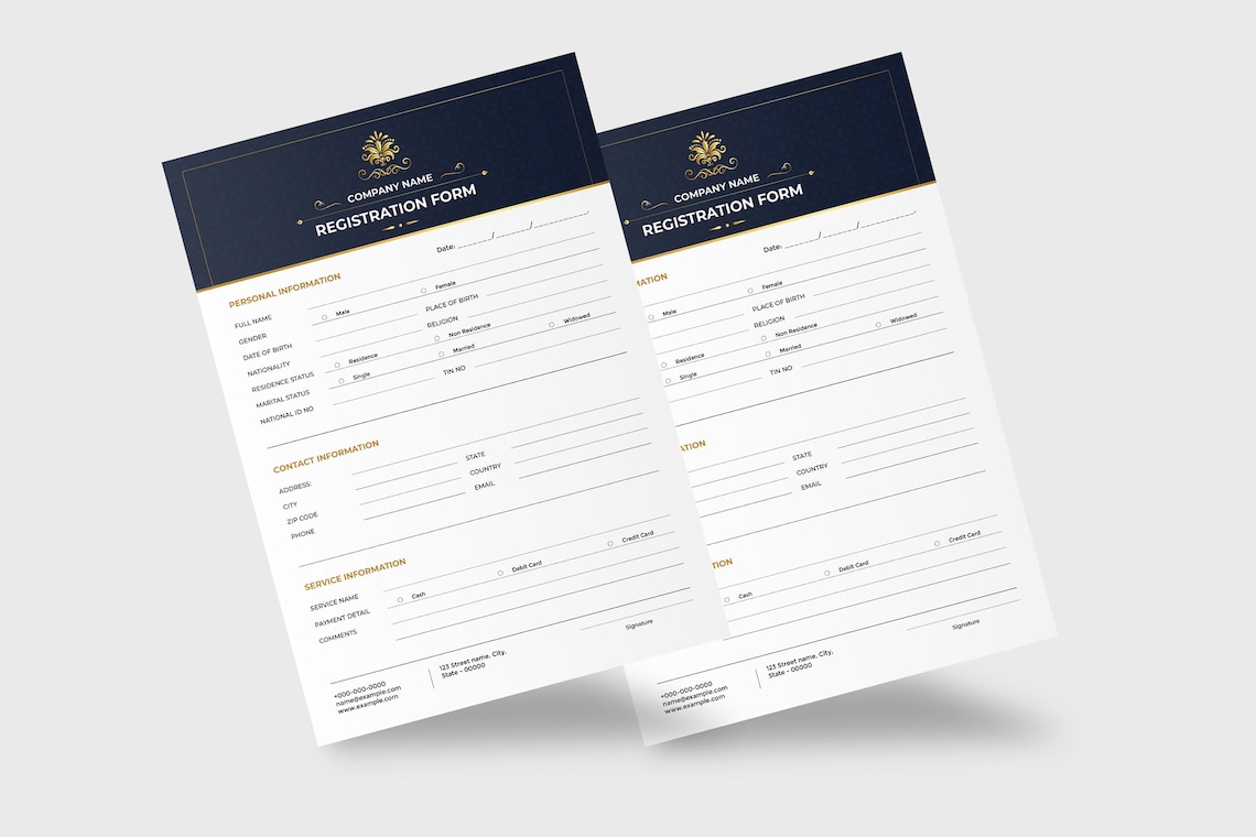 Editable Registration Form Template: Business Membership Application ...