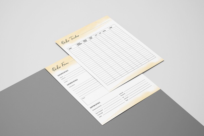 Business Minimal Order Form Template Order Tracker Customer - Etsy