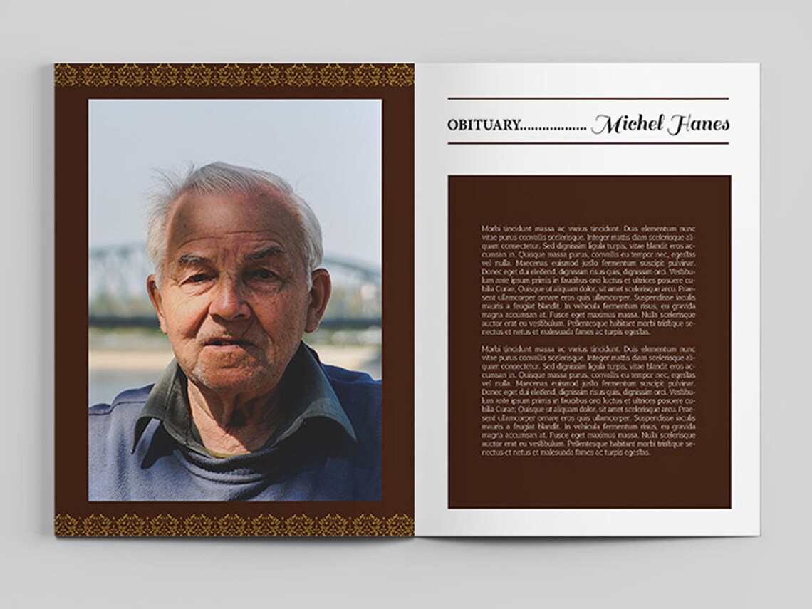 8 Pages Funeral Program Template Funeral Booklet Template - Etsy