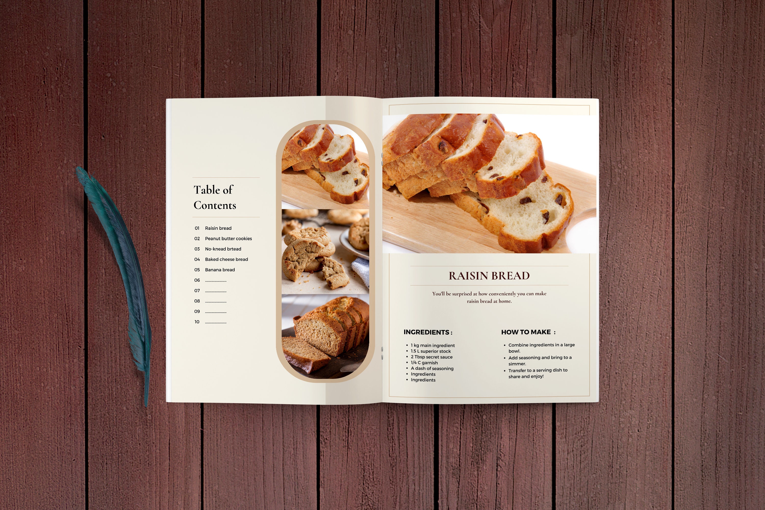 Recipe Book Template Printable Cookbook Template Canva Ms - Etsy