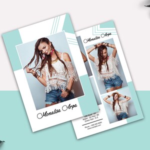 Modeling Comp Card Template Fashion Model Comp Card Modeling - Etsy