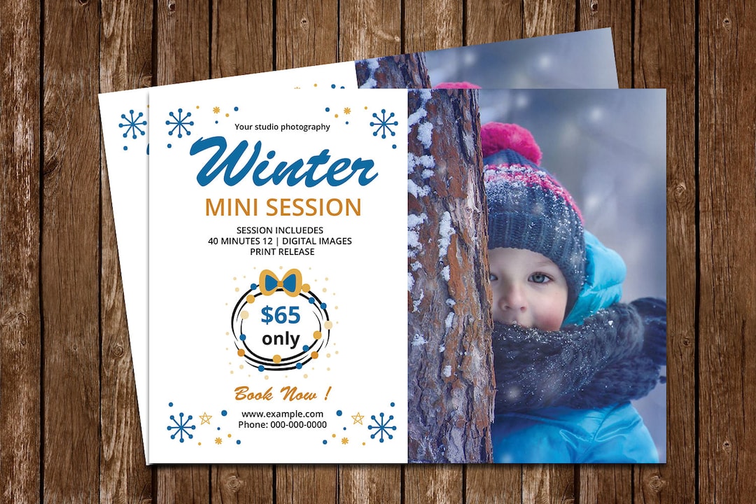 Winter Mini Session Template | Photography Marketing Flyer | Photoshop ...