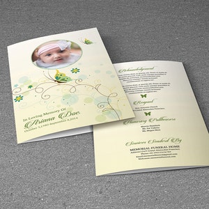 Printable Funeral Program Template Child Funeral - Etsy