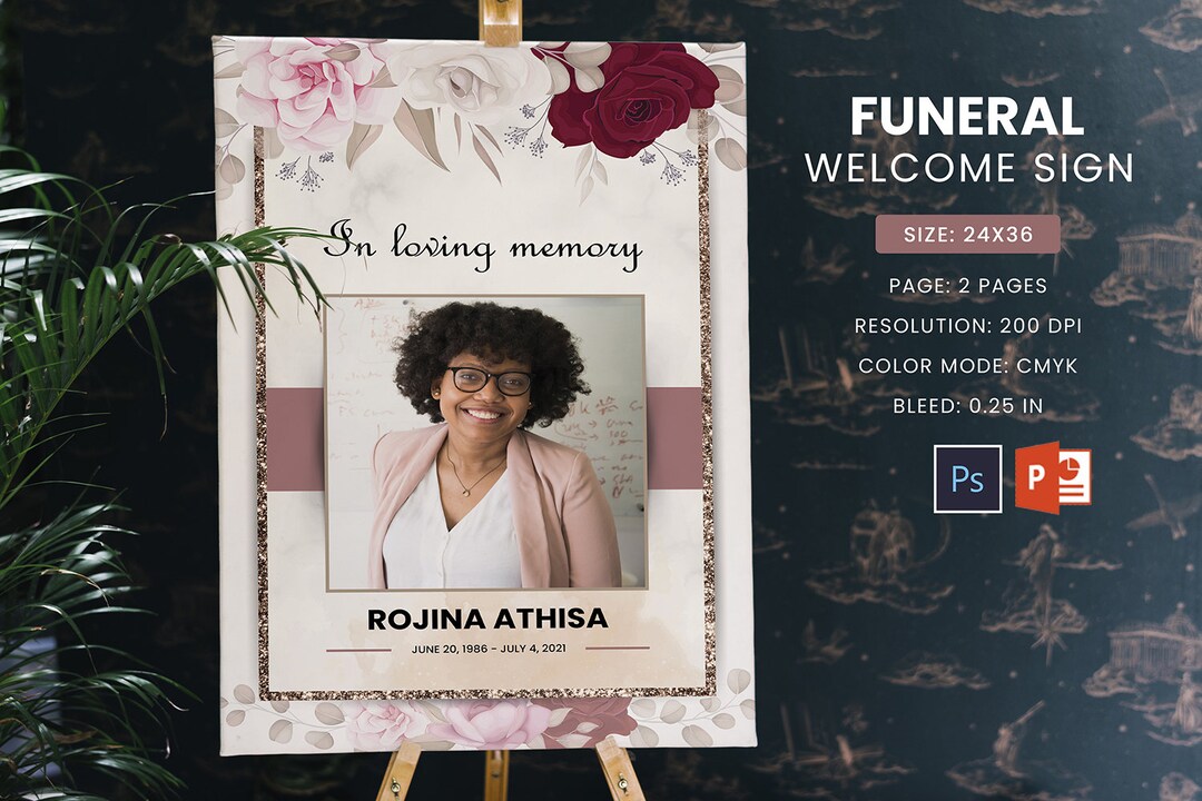 Funeral Welcome Sign Collage Template , Funeral Welcome Sign Poster ...