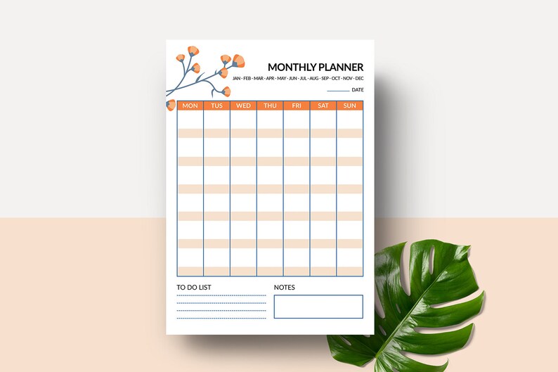 Planner Template Monthly Planner 2020 Weekly Planner - Etsy