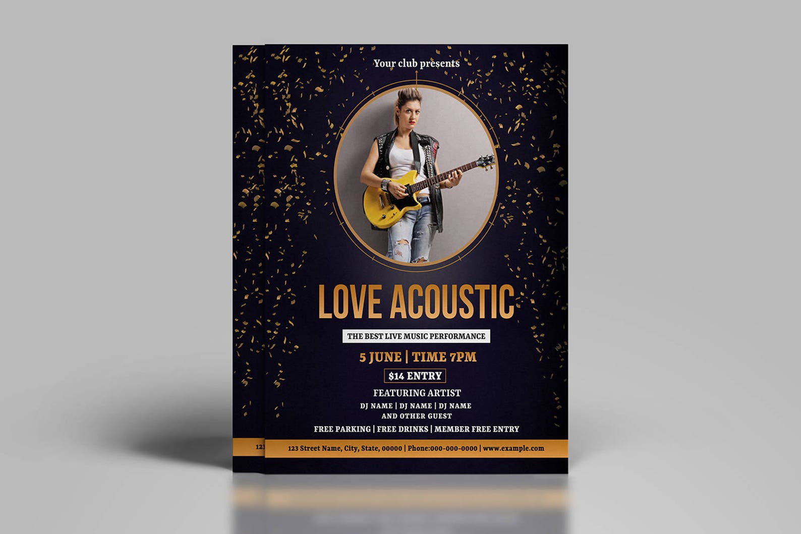 Acoustic Flyer Music Party Flyer Template Ms Word and - Etsy