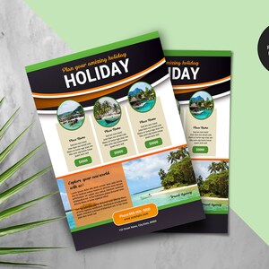 Travel Agency Promotion Flyer Template Photoshop and Ms Word Template ...