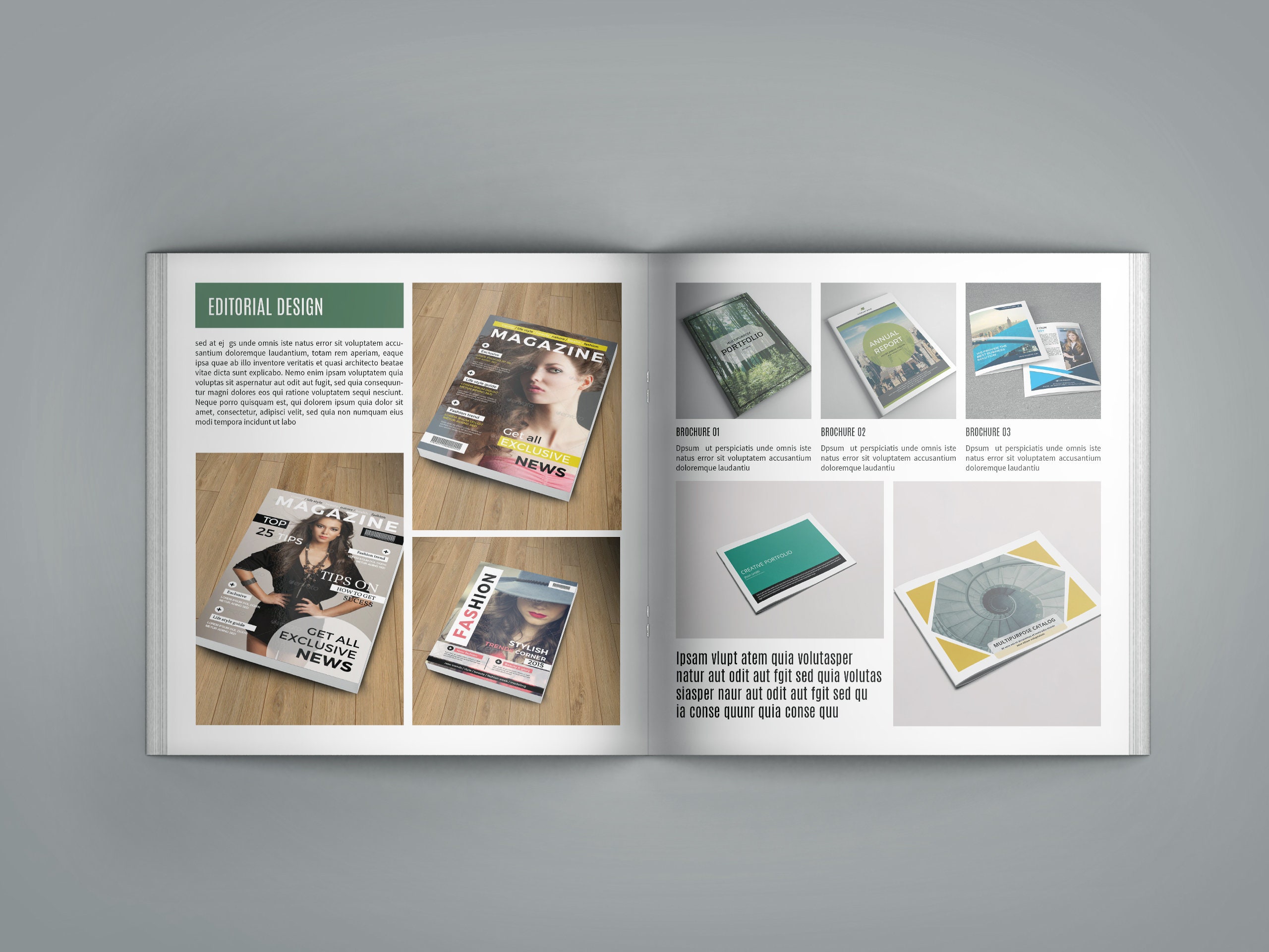 Multipurpose Square Portfolio Template Design Portfolio - Etsy