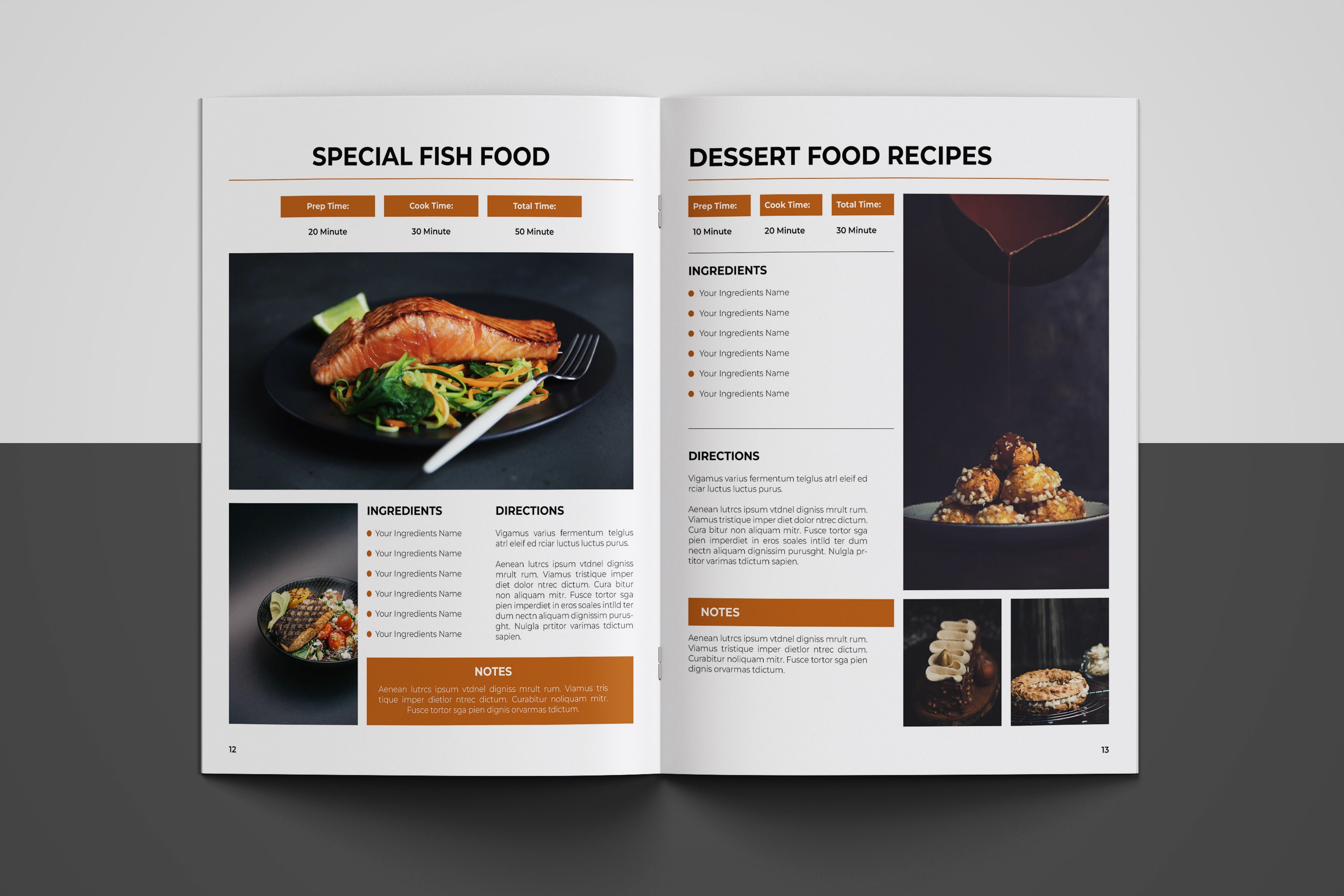 Printable Recipe Book Template: Canva, Word, Indesign (digital Download ...