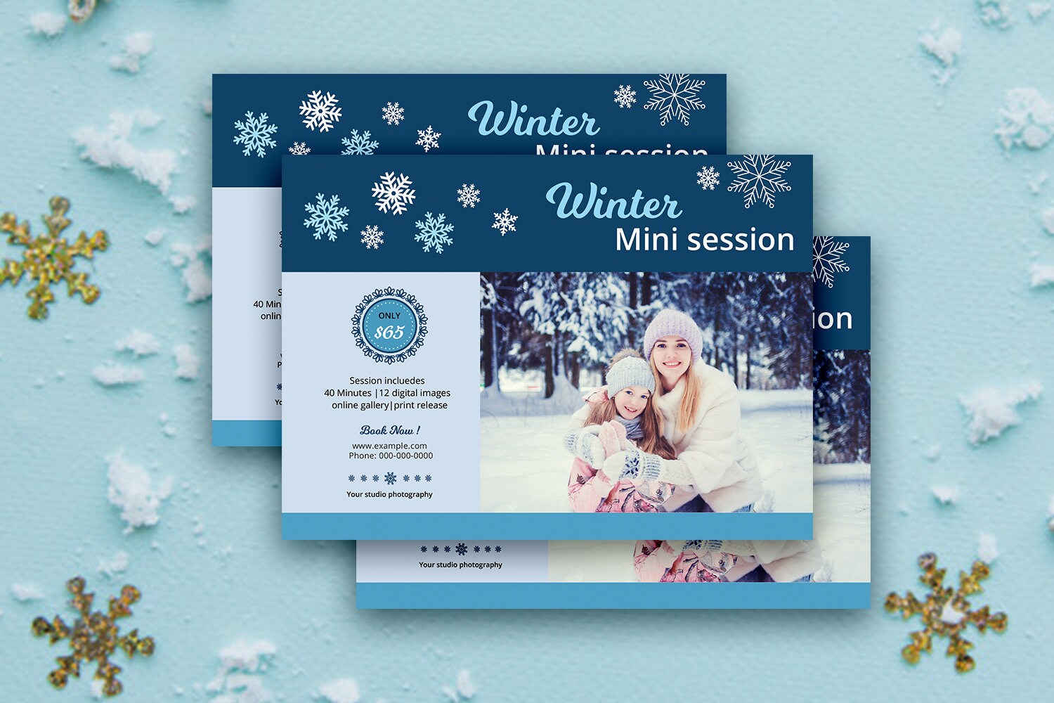 Winter Mini Session Template | Photography Marketing Board Template ...