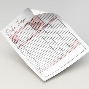 Order Form Template , Product Order From. , Photoshop, Canva and MS ...
