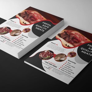 Customizable Meat Shop Flyer Template (MS Word, Photoshop, Canva) - Etsy