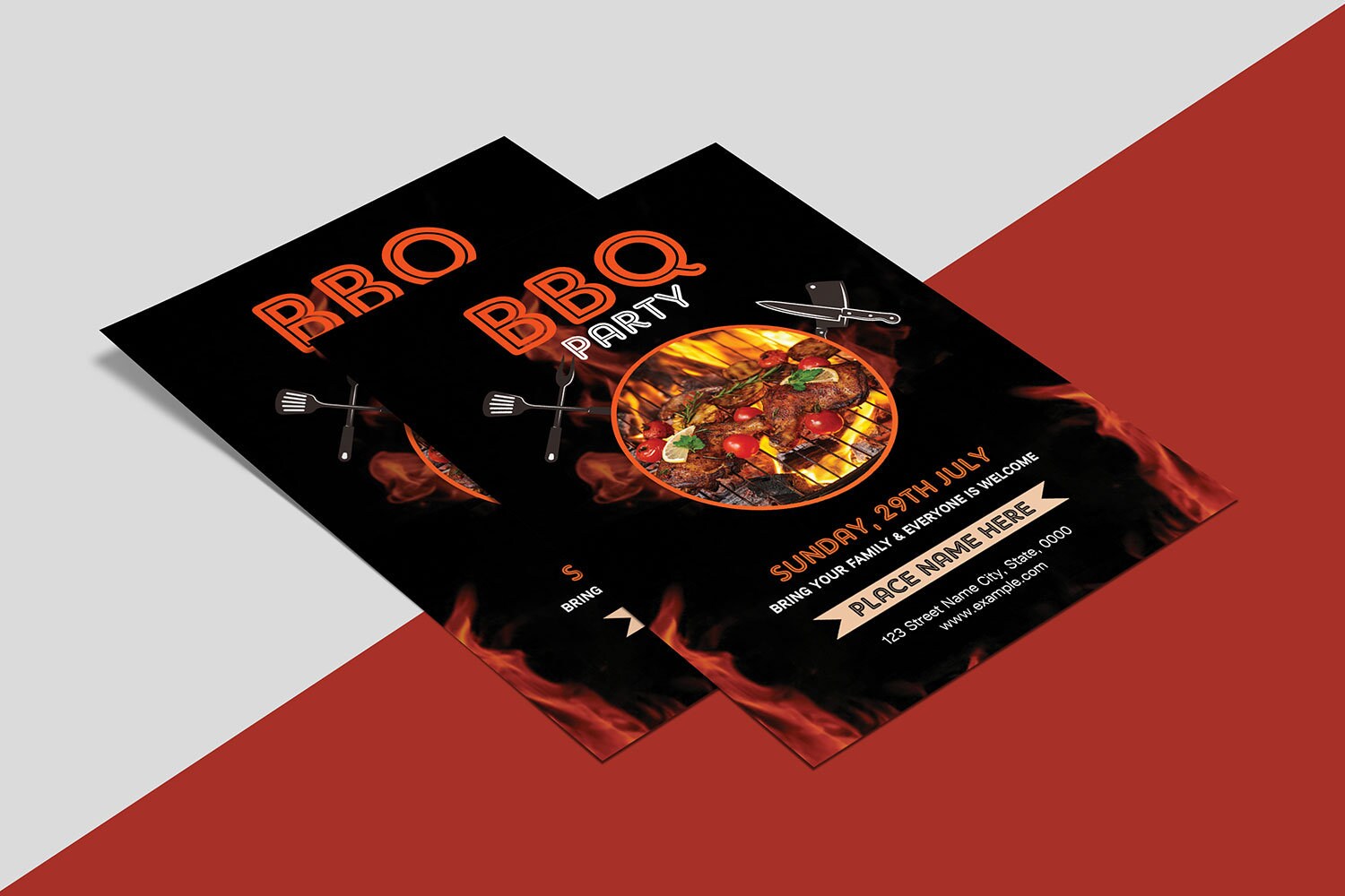 Barbecue Party Invitation Template BBQ Party Flyer Ms - Etsy