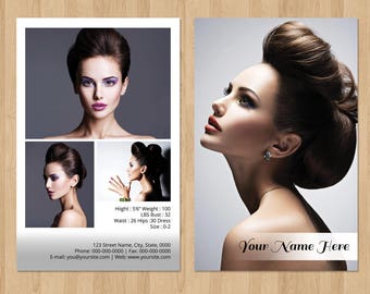 Modeling Comp Card Template Model Comp Card Ms Word , Photoshop ...