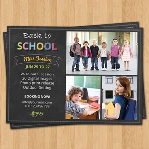 Back to School Mini Session Template | Photography Marketing Board ...