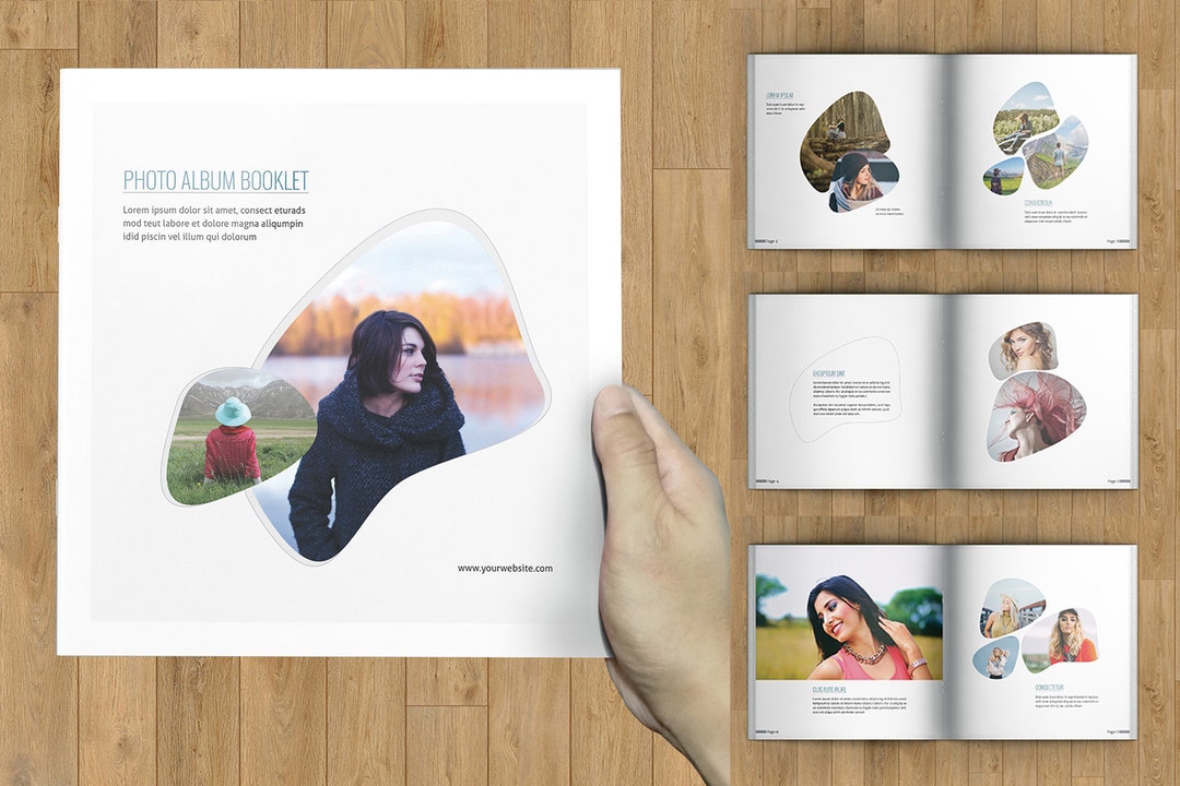 Square Photo Album Template: 20 Page Photobook (instant Download) - Etsy