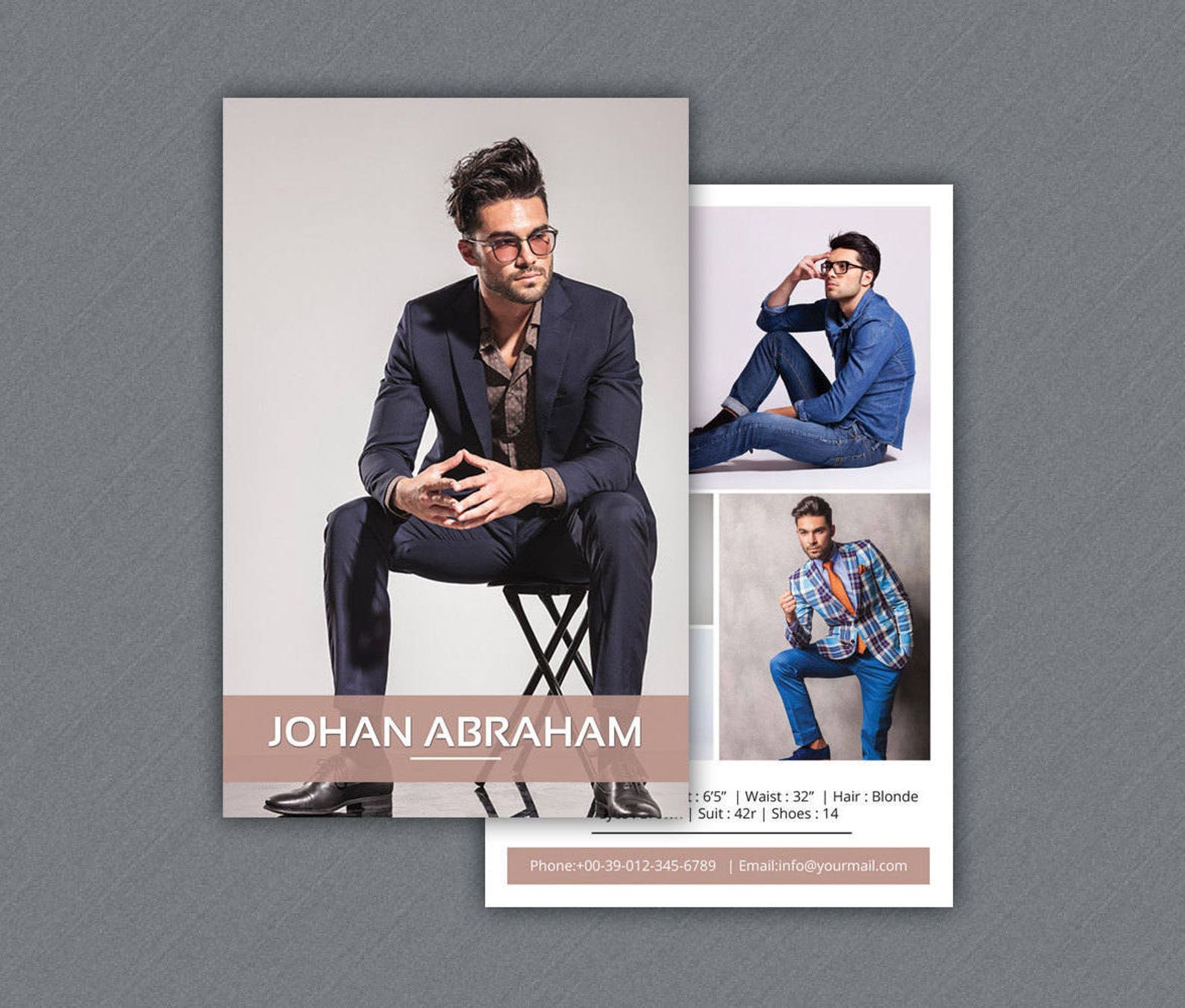 3 Model Comp Card Template Bundle Modeling Comp Card Model - Etsy