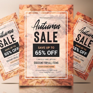 Autumn Sale Flyer | Fall Sell Flyer Template | Photoshop and Ms Word ...