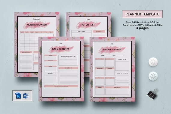 Planner Template Planner 2020 Daily Planner Weekly - Etsy