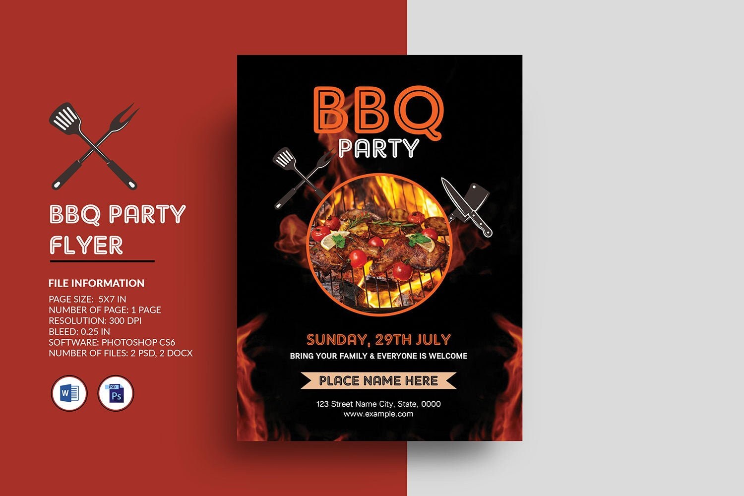 Flyer template backyard party - Etsy.de