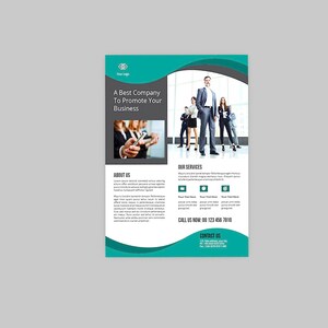 Minimal Business Flyer Printable Clean Corporate Flyer Template Ms Word ...