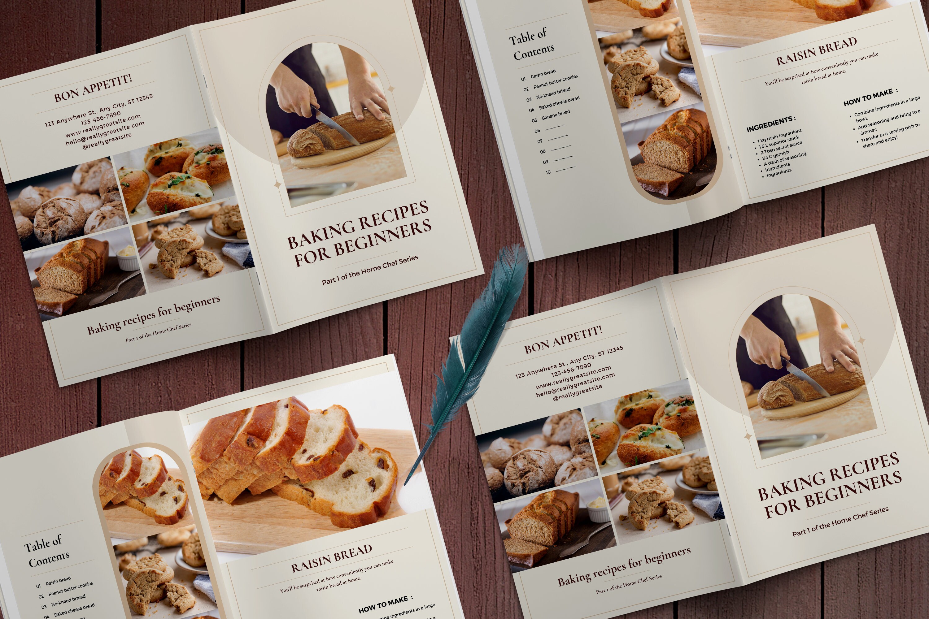 Recipe Book Template Printable Cookbook Template Canva Ms - Etsy