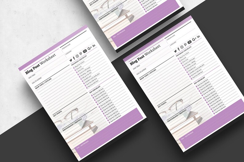 Blog Planner Worksheet Blog Post Planner Blogging Checklist - Etsy