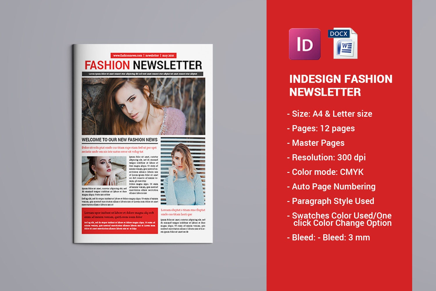 Fashion Newsletter Business Newsletter Template 12 Pages - Etsy