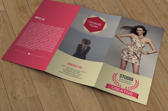 Items similar to Trifold Photography Brochure Template | Vintage ...